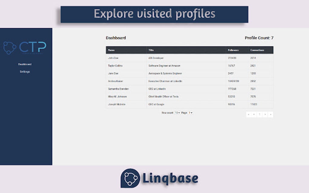 Linqbase - Capture the Profile สำหรับ Google Chrome - ส่วนขยาย ดาวน์โหลด Linqbase - Capture the Profile สำหรับ Google Chrome - ส่วนขยาย ดาวน์โหลด