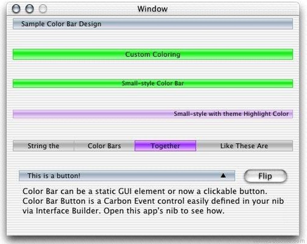 Color Bar GUI Widget para Mac - Descargar
