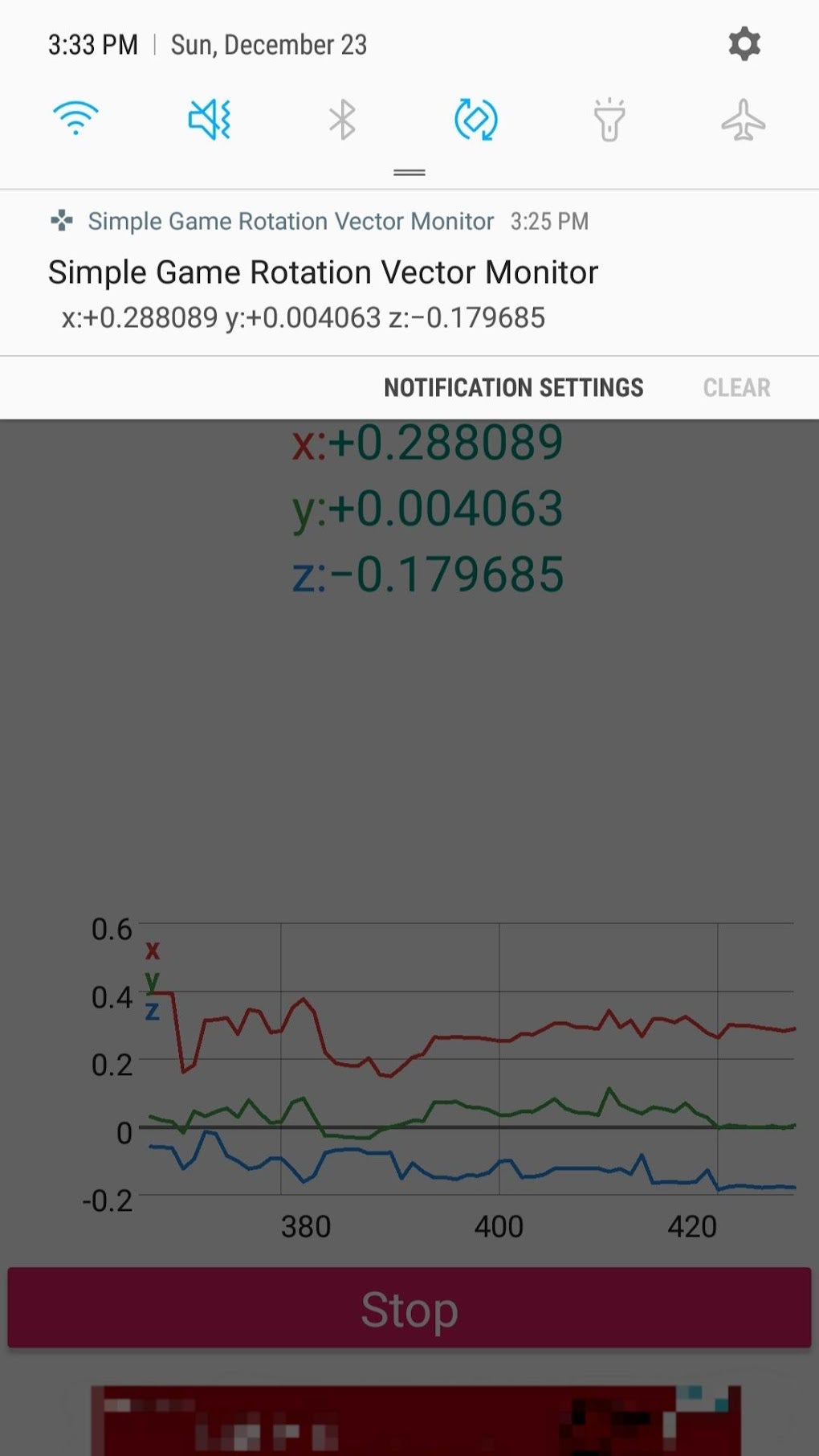 Simple Game Rotation Vector Monitor cho Android - Tải về