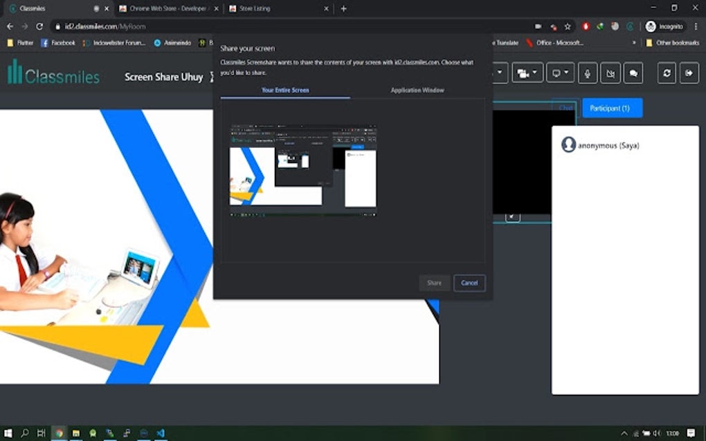 Classmiles Screenshare Google Chrome 용 - 확장 프로그램 다운로드