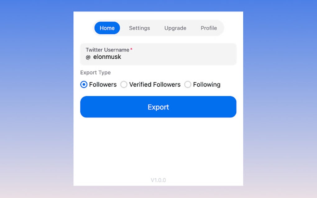 Twitter Follower Export Tool - Export Followers / Following สำหรับ ...