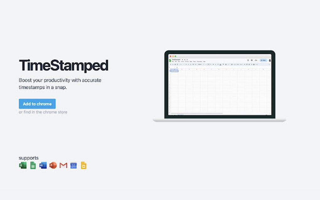 TimeStamped pour Google Chrome - Extension Télécharger