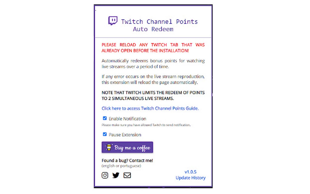 Twitch Channel Points Auto Redeem for Google Chrome - Extension Download