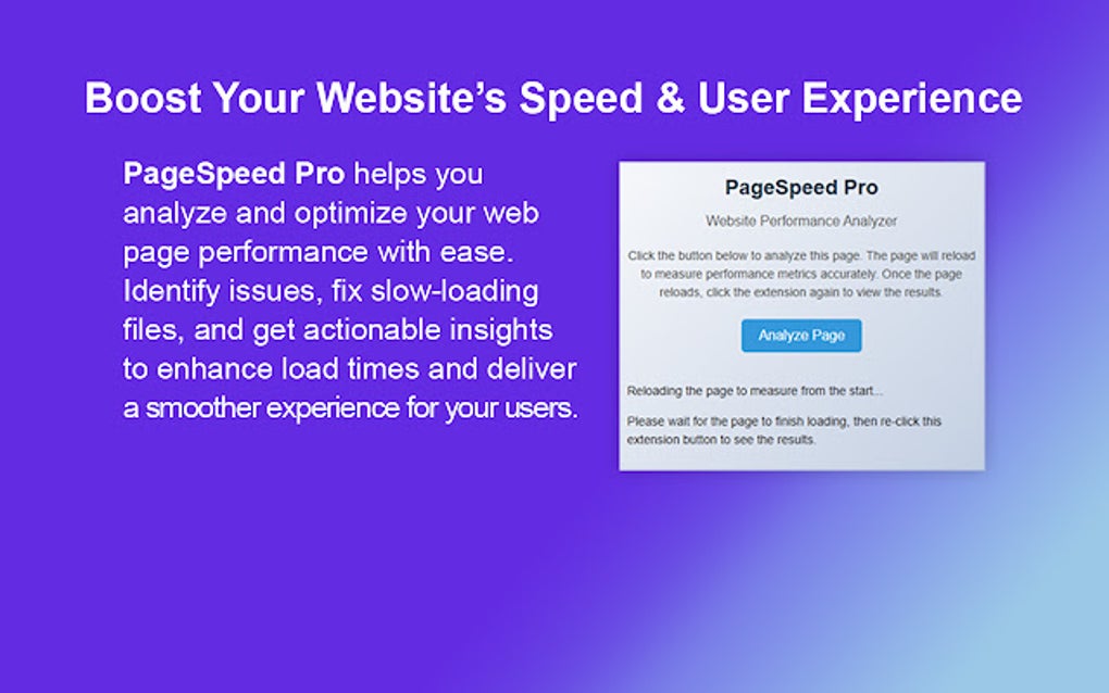 PageSpeed Pro - Website Performance Analyzer สำหรับ Google Chrome ...