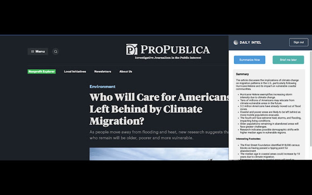 Daily Intel Extension para Google Chrome - Extensión Descargar