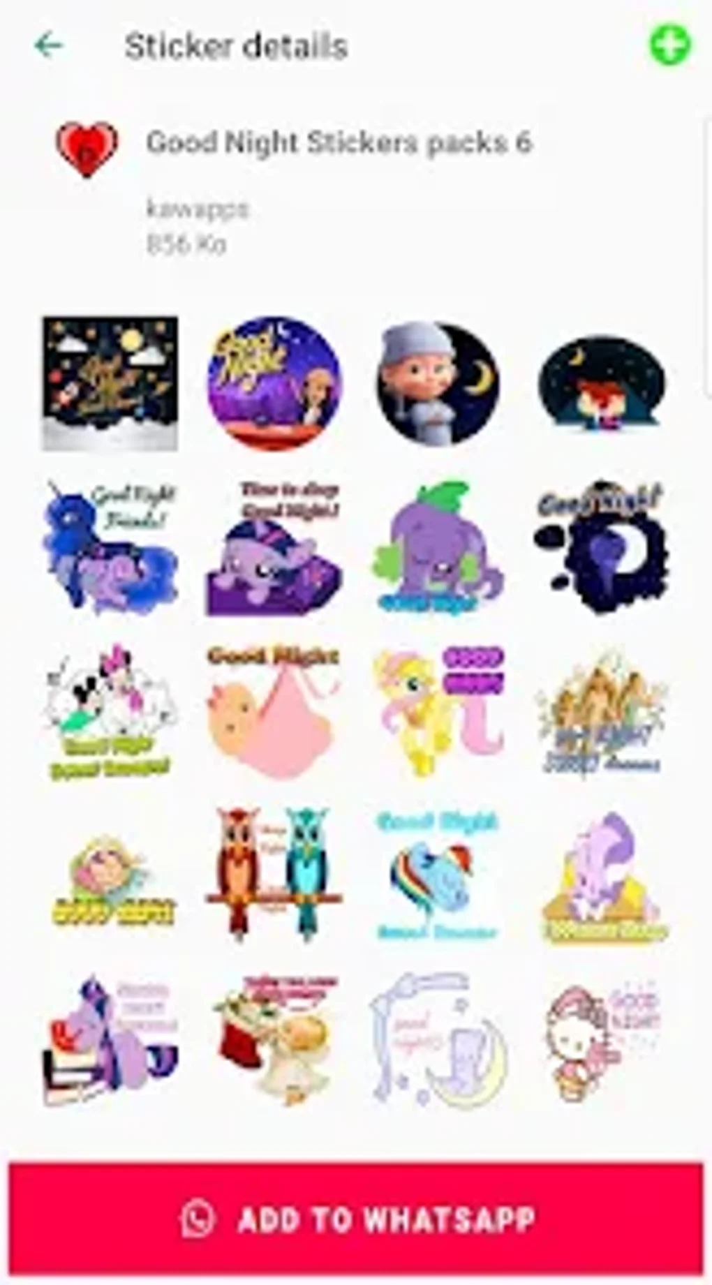 Good Night Stickers para Android - Descargar