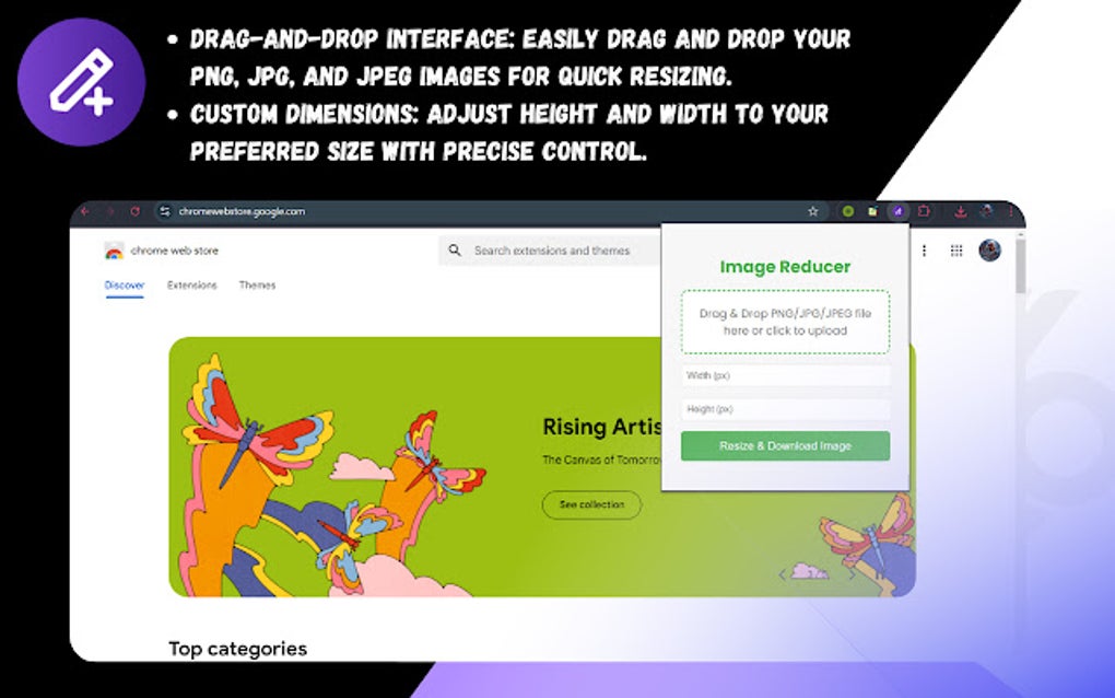 Image Reducer 1.0 Google Chrome 용 - 확장 프로그램 다운로드