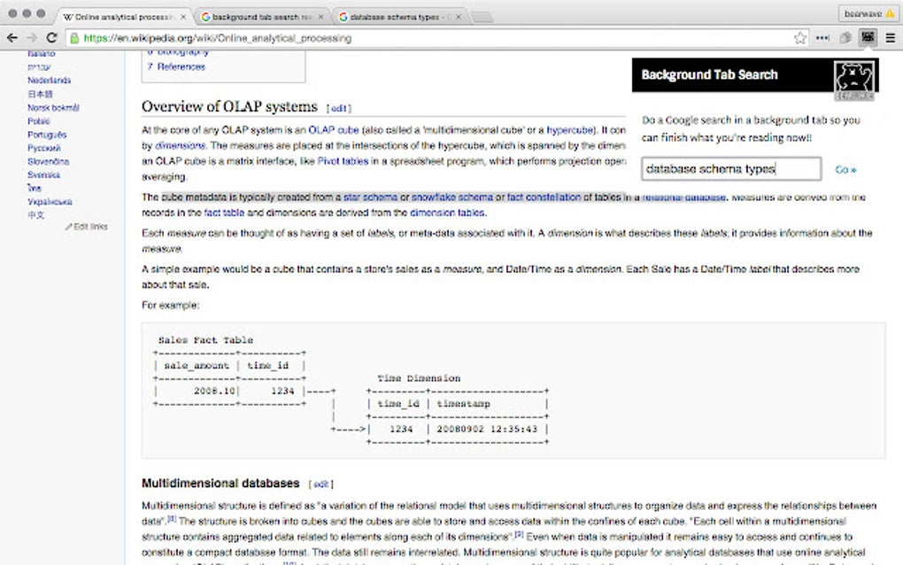 Background Tab Search for Google Chrome - Extension Download