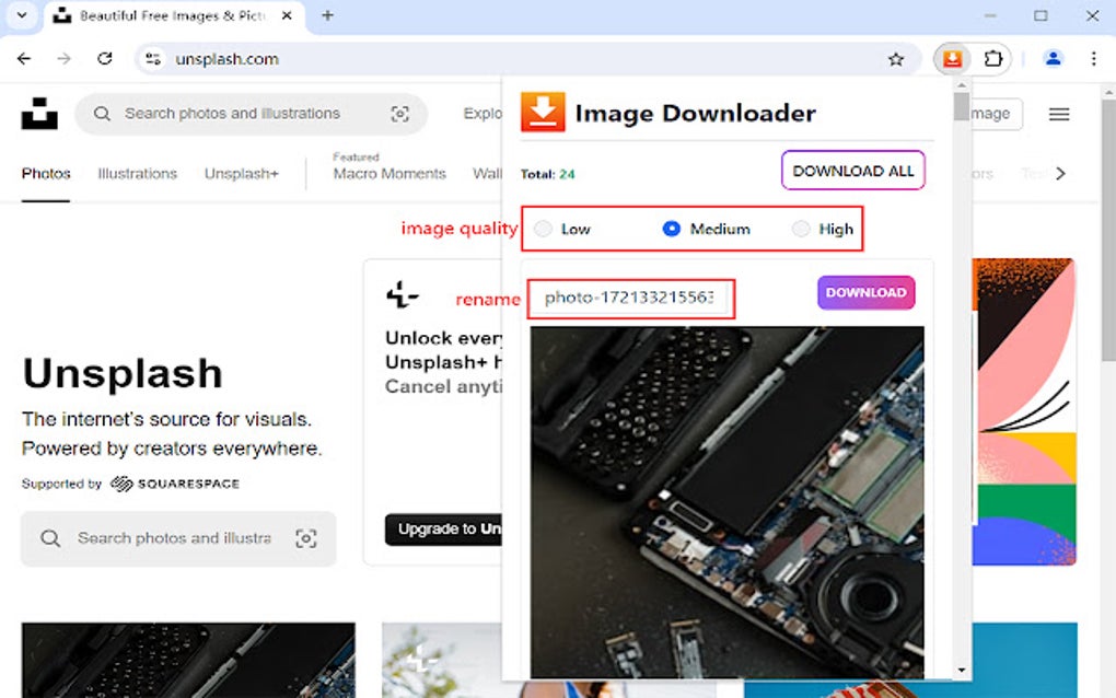 image-downloader pour Google Chrome - Extension Télécharger