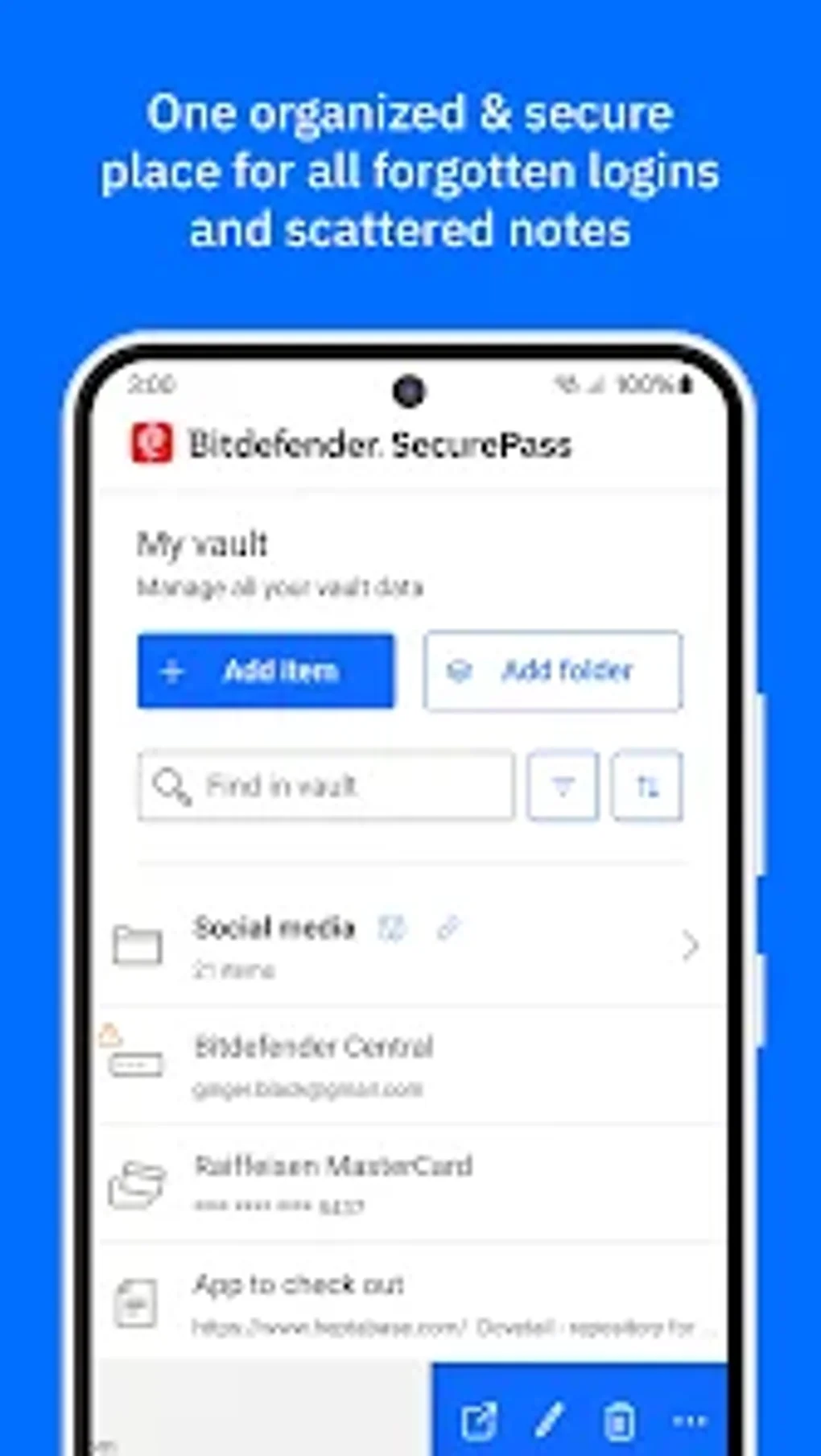 Android 용 Bitdefender SecurePass - 다운로드