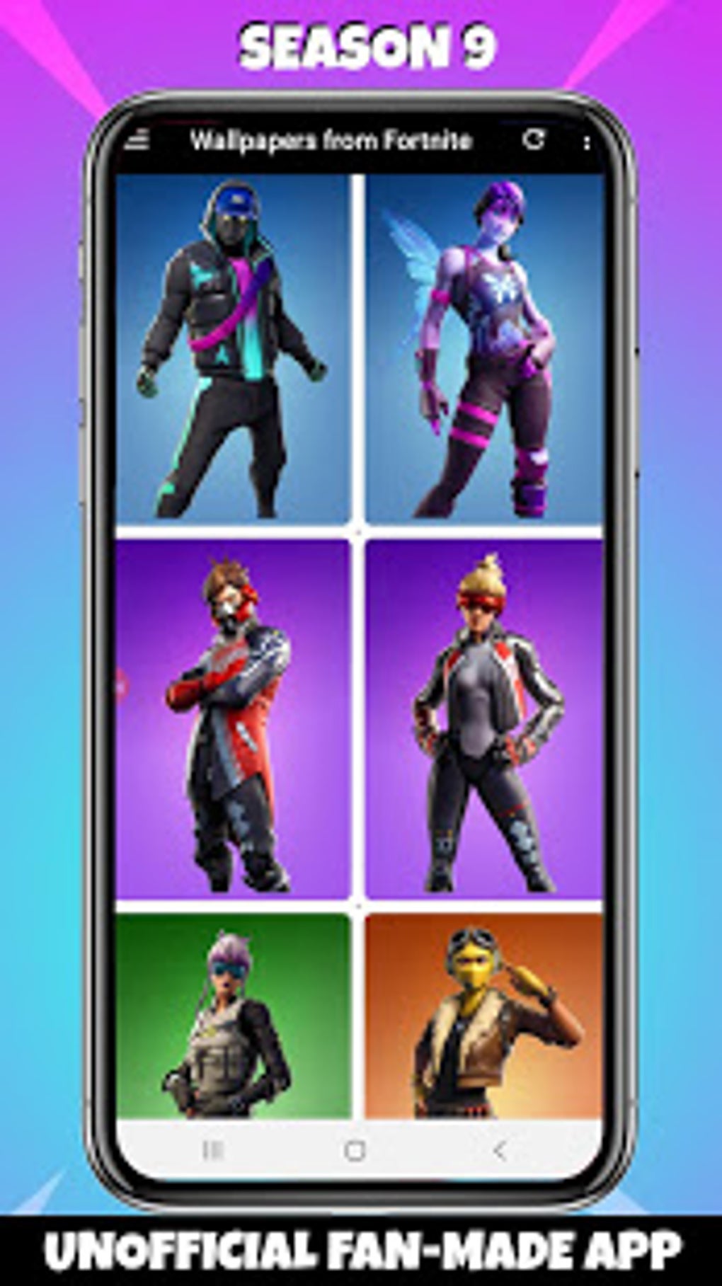 Wallpapers for Fortnite skins fight pass season 9 for Android - Download