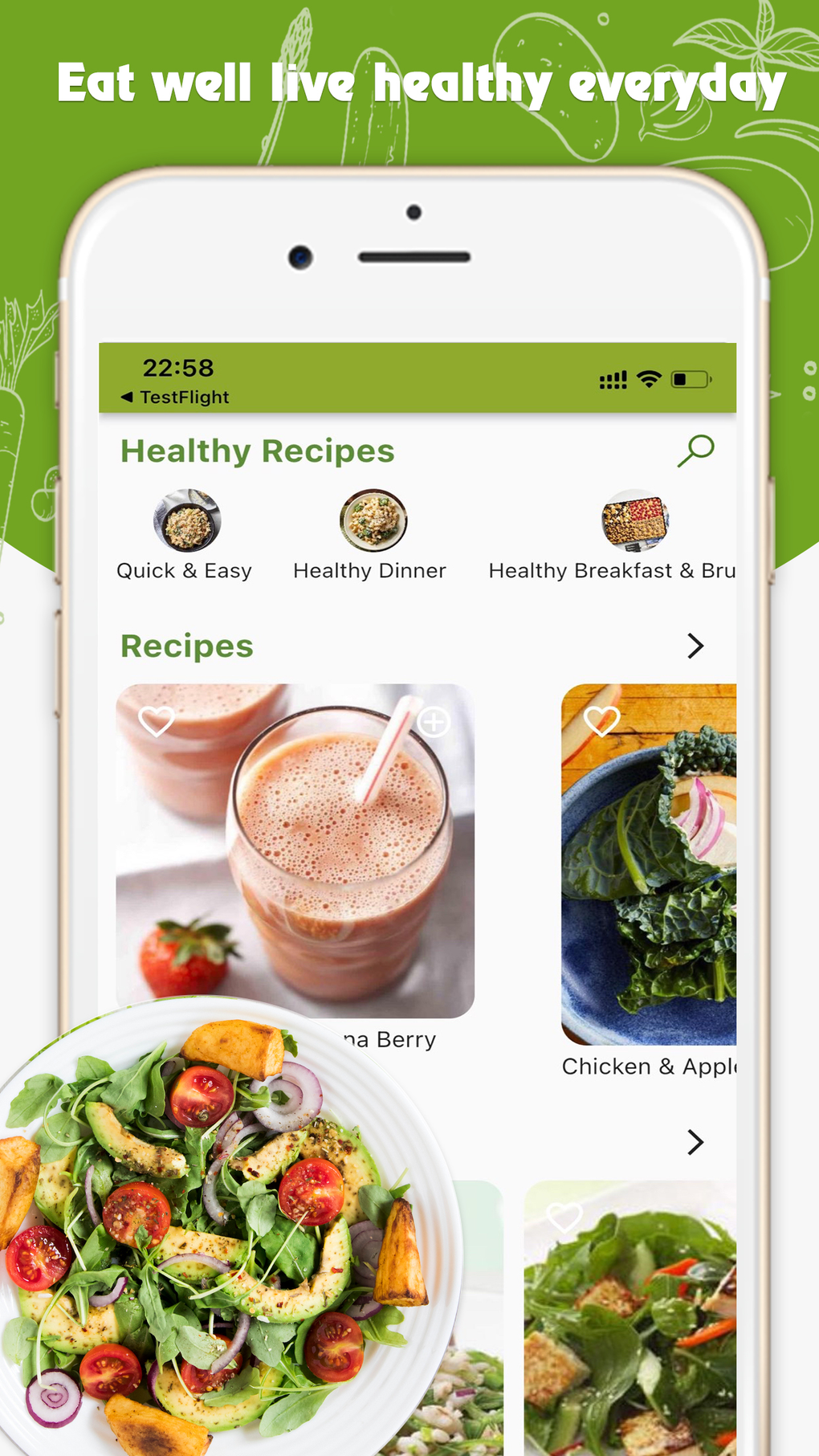 Healthy Eating - Meal Planner para iPhone - Descargar