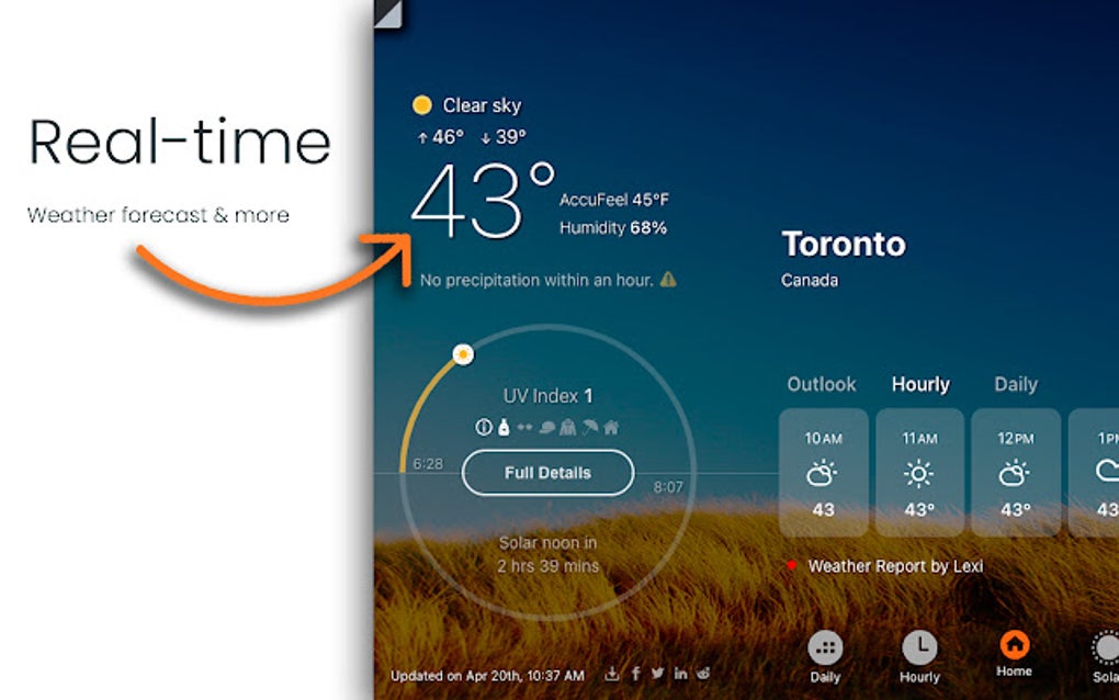 UV Weather Google Chrome 용 - 확장 프로그램 다운로드