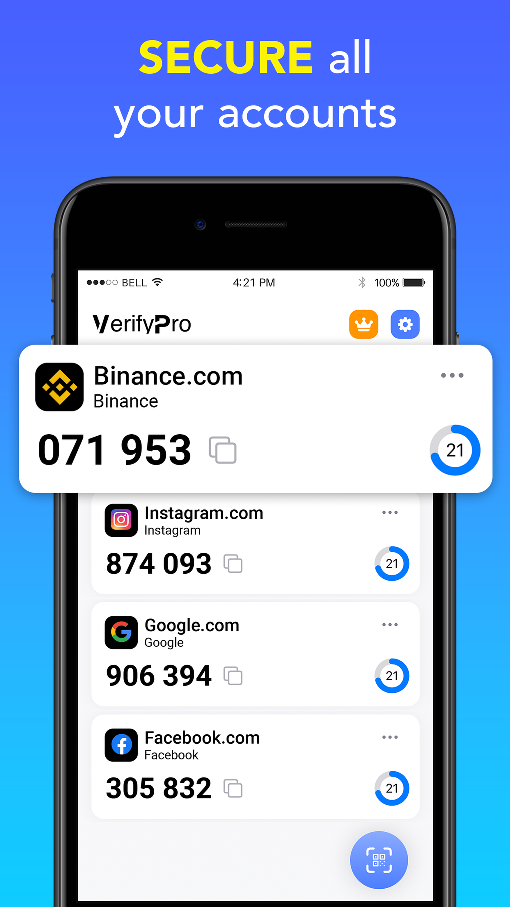 VerifyPro - 2FA Authenticator for iPhone - Download