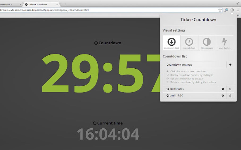 Tickee Countdown for Google Chrome - Extension Download