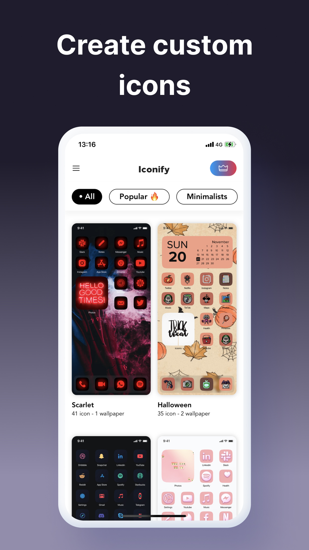 Iconify - Custom Icons Themes para iPhone - Descargar