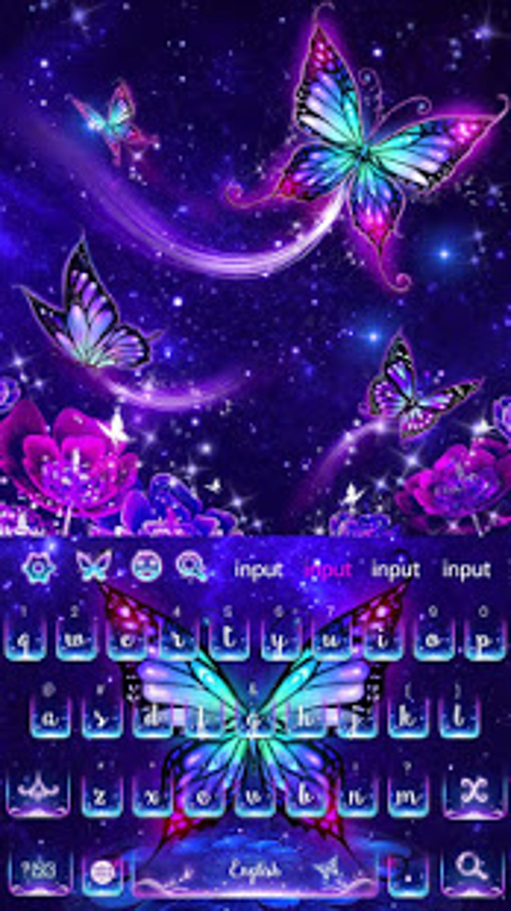 Lively Neon Butterfly Keyboard APK for Android - Download