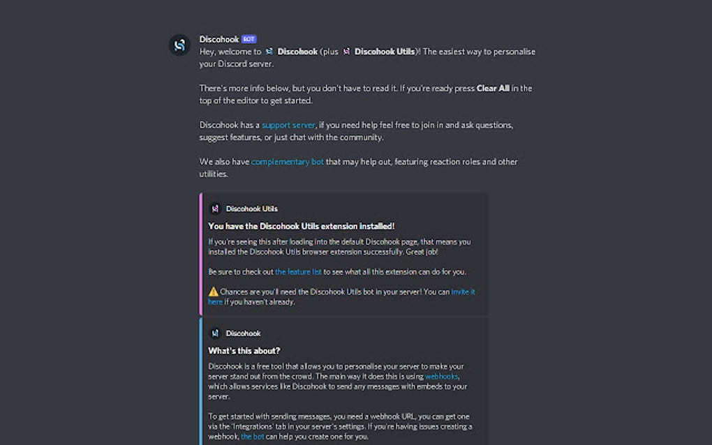 Discohook Utils para Google Chrome - Extensión Descargar