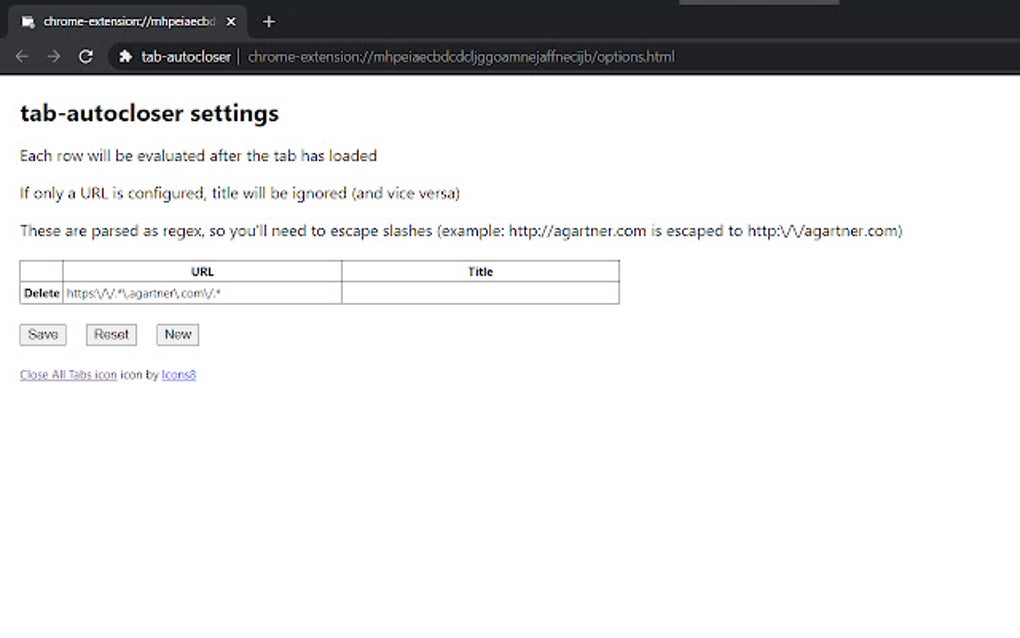 tab-autocloser Google Chrome 용 - 확장 프로그램 다운로드