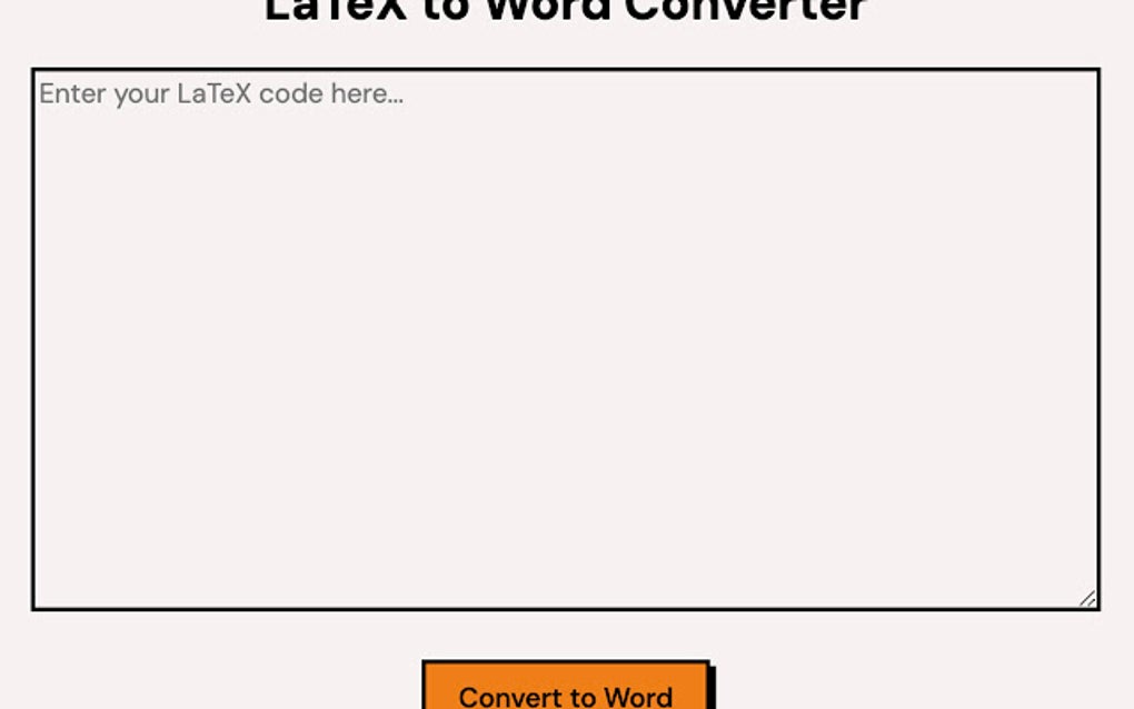 LaTeX to Word Converter BETA para Google Chrome - Extensión Descargar