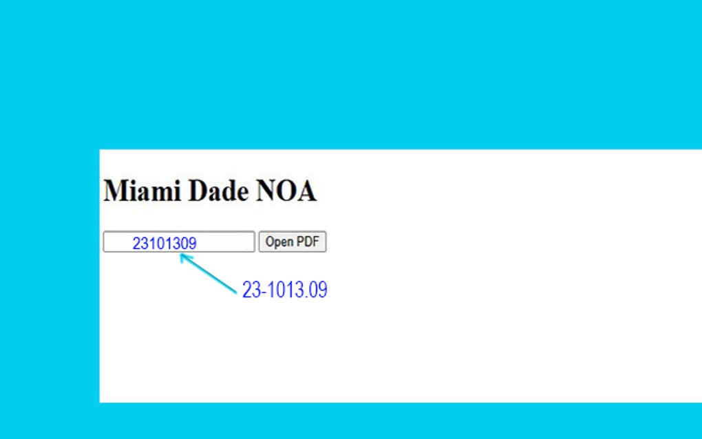 Effortlessly Access Miami-Dade NOA PDFs para Google Chrome - Extensión Descargar