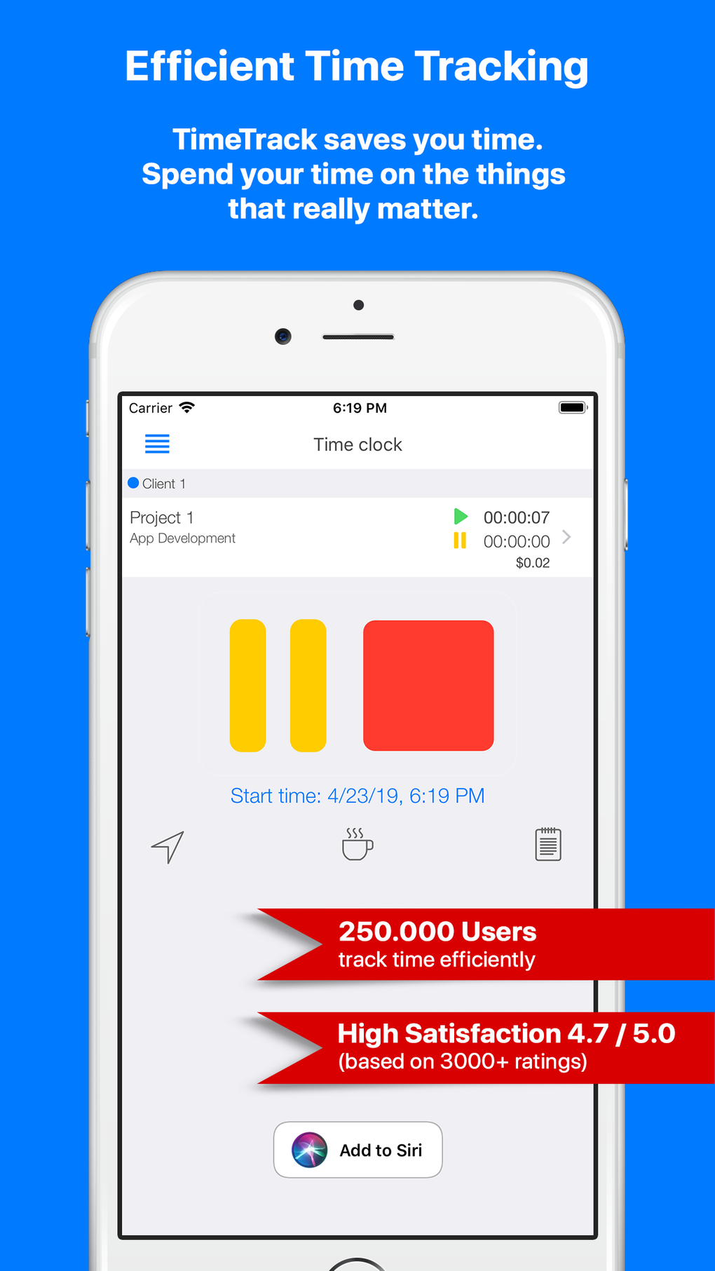TimeTrack - Time tracking for iPhone - Download