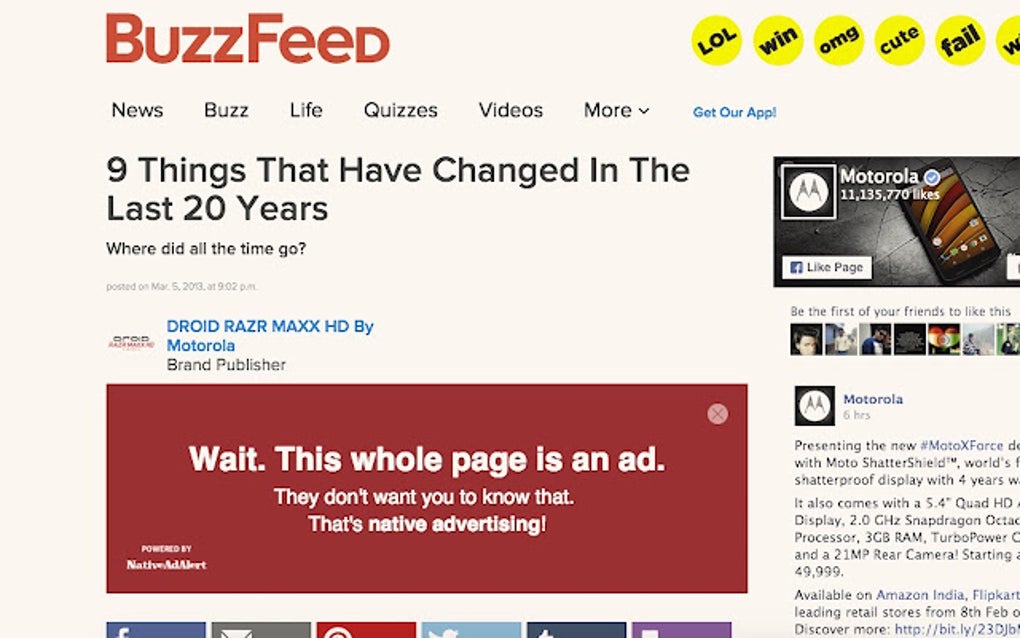 Native Ad Alert for Google Chrome - Extension Download