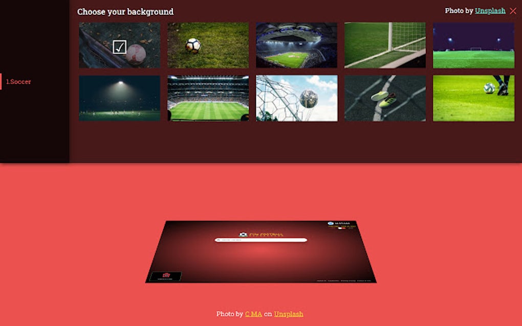 Fun Football Background Extension for Google Chrome - Extension Download