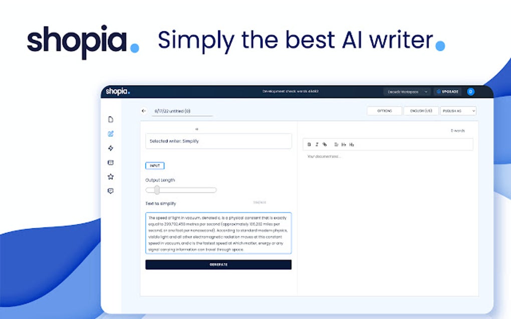 Shopia AI Writer Google Chrome 용 - 확장 프로그램 다운로드