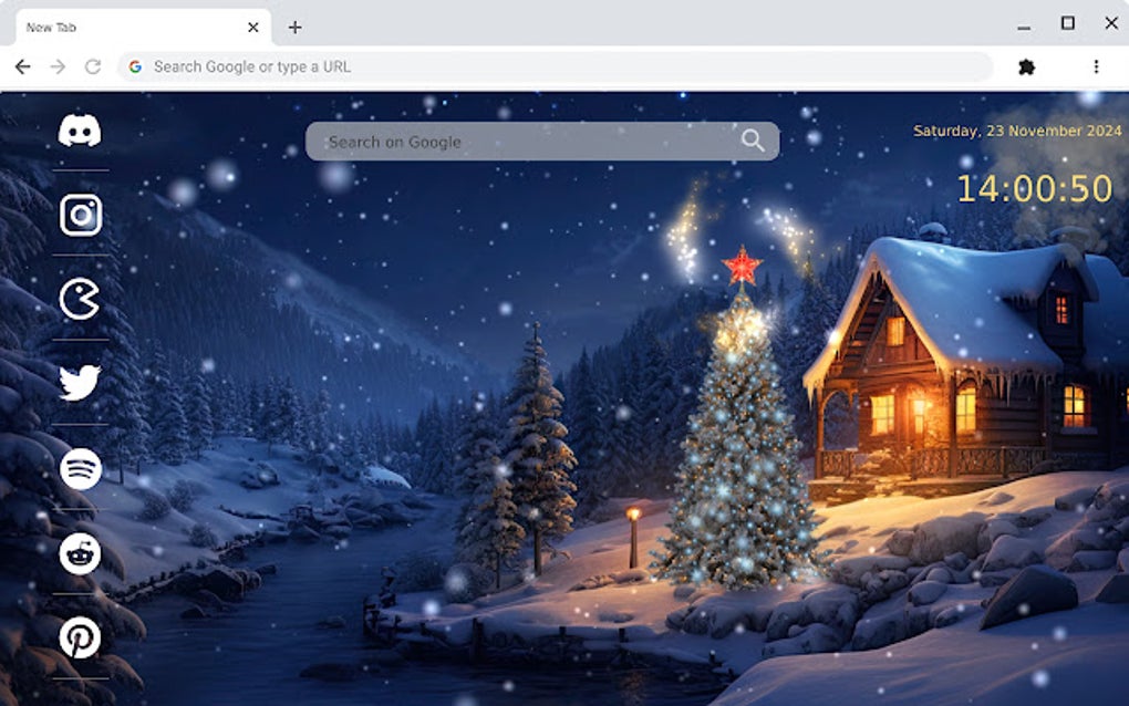 Starry Night in Christmas: Stunning Live Wallpaper for Chrome cho Google Chrome - Tiện ích mở ...