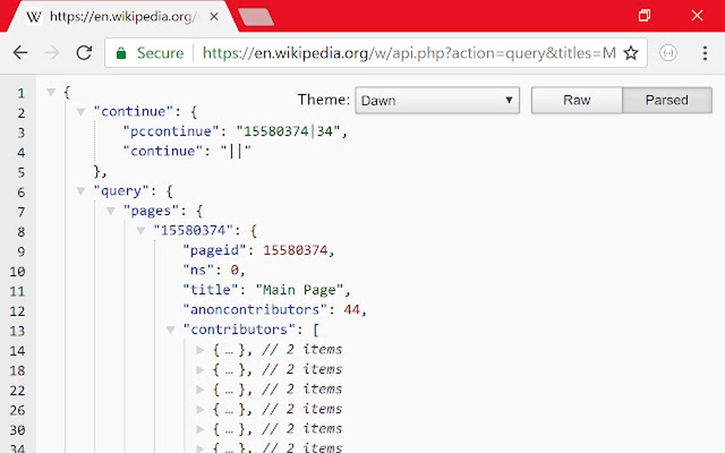JSON Formatter para Google Chrome - Extensión Descargar
