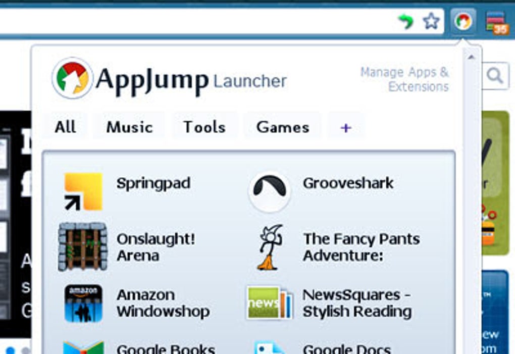 AppJump App Launcher and Organizer Google Chrome 용 - 확장 프로그램 다운로드