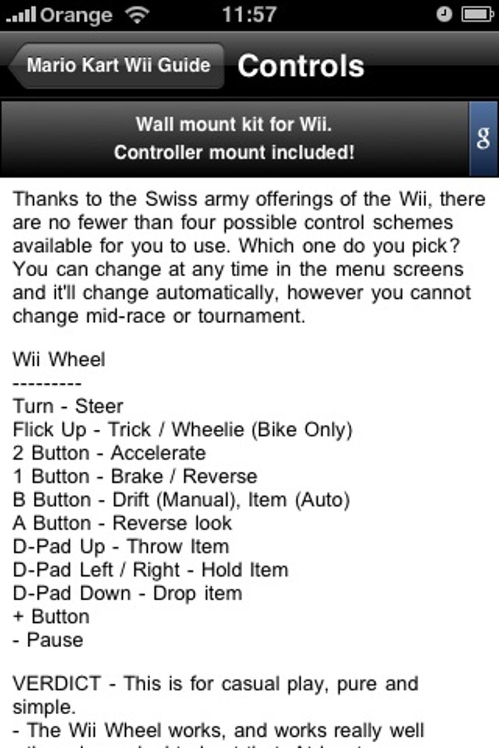 Mario Kart Wii Guide para iPhone - Download