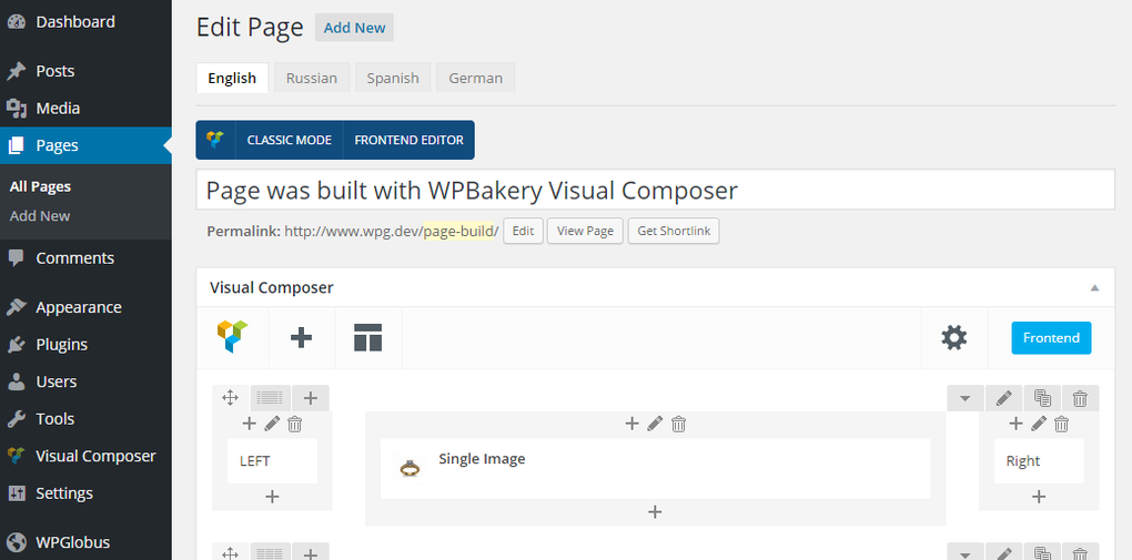 WPGlobus for WPBakery Visual Composer para WordPress - Descargar