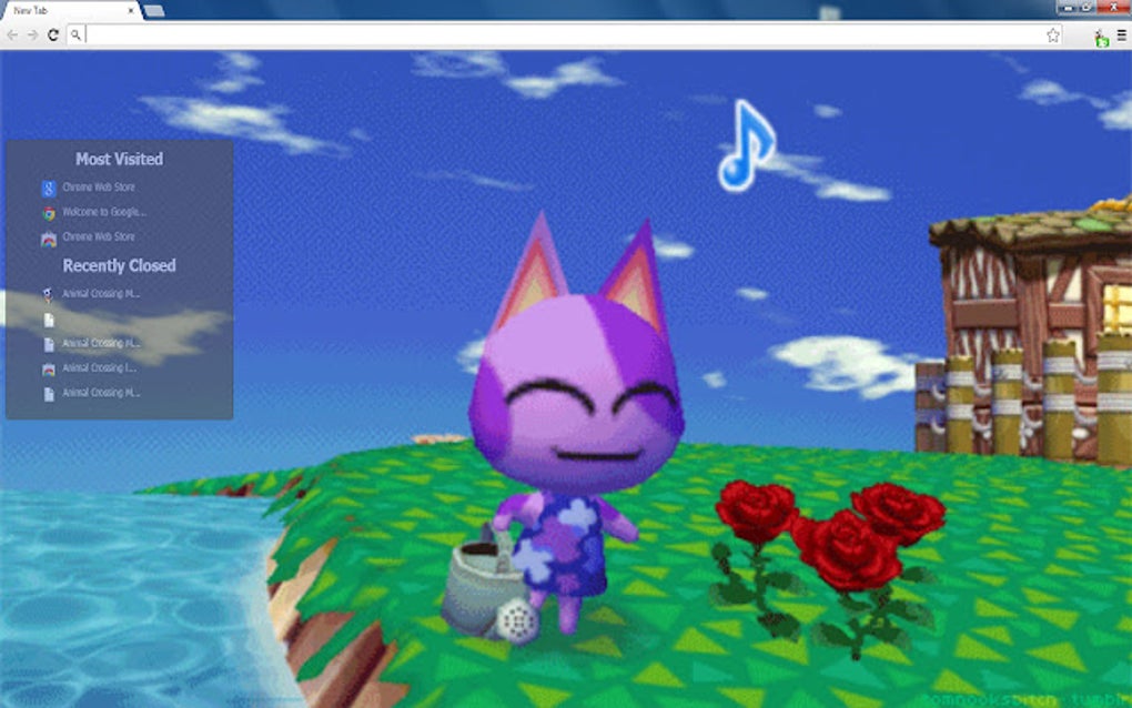 Animal Crossing live background for Google Chrome - Extension Download