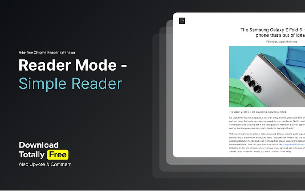 Reader Mode para Google Chrome - Extensión Descargar