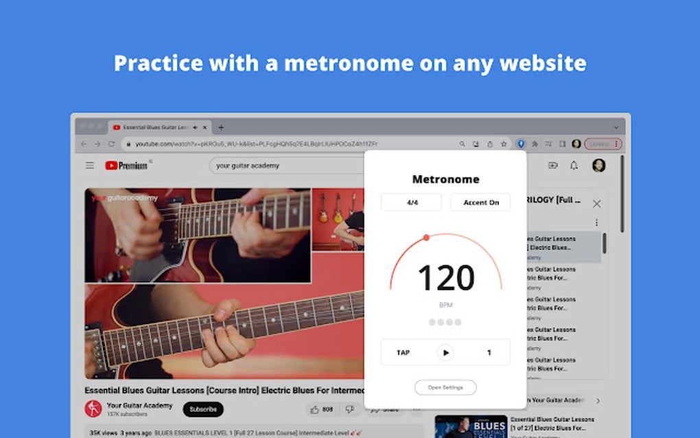 GuitarApp - Metronome Google Chrome 용 - 확장 프로그램 다운로드
