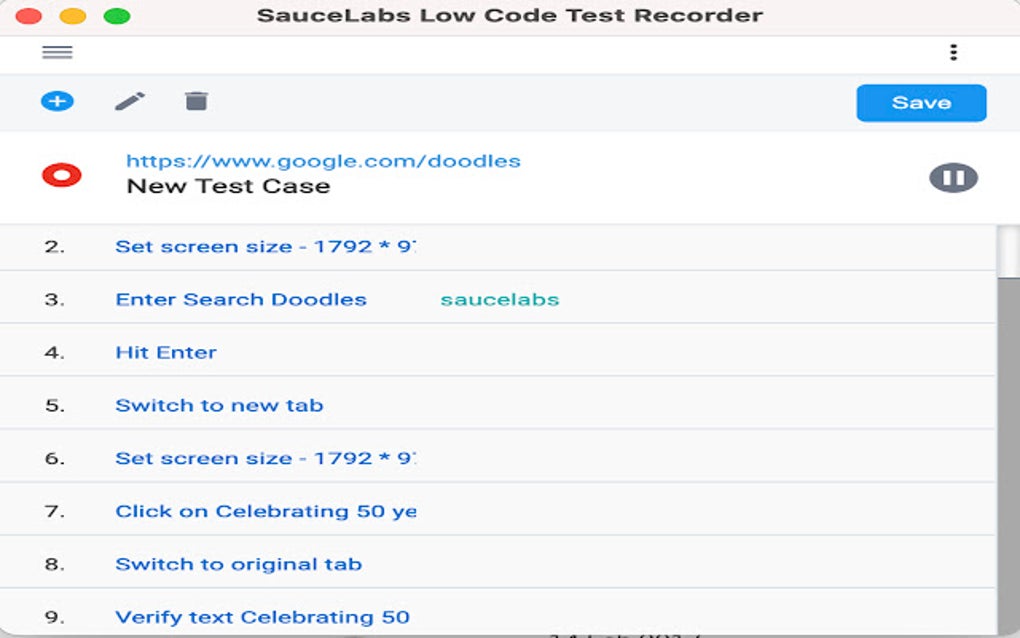 SauceLabs Low Code Recorder for Google Chrome - Extension Download