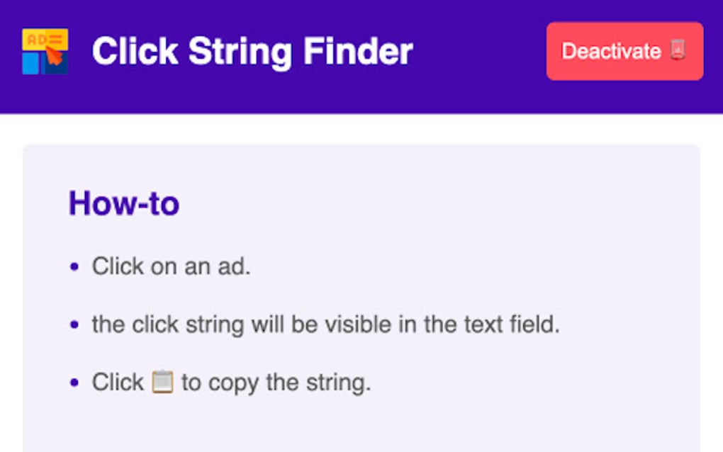 Click String Finder for Google Chrome - Extension Download