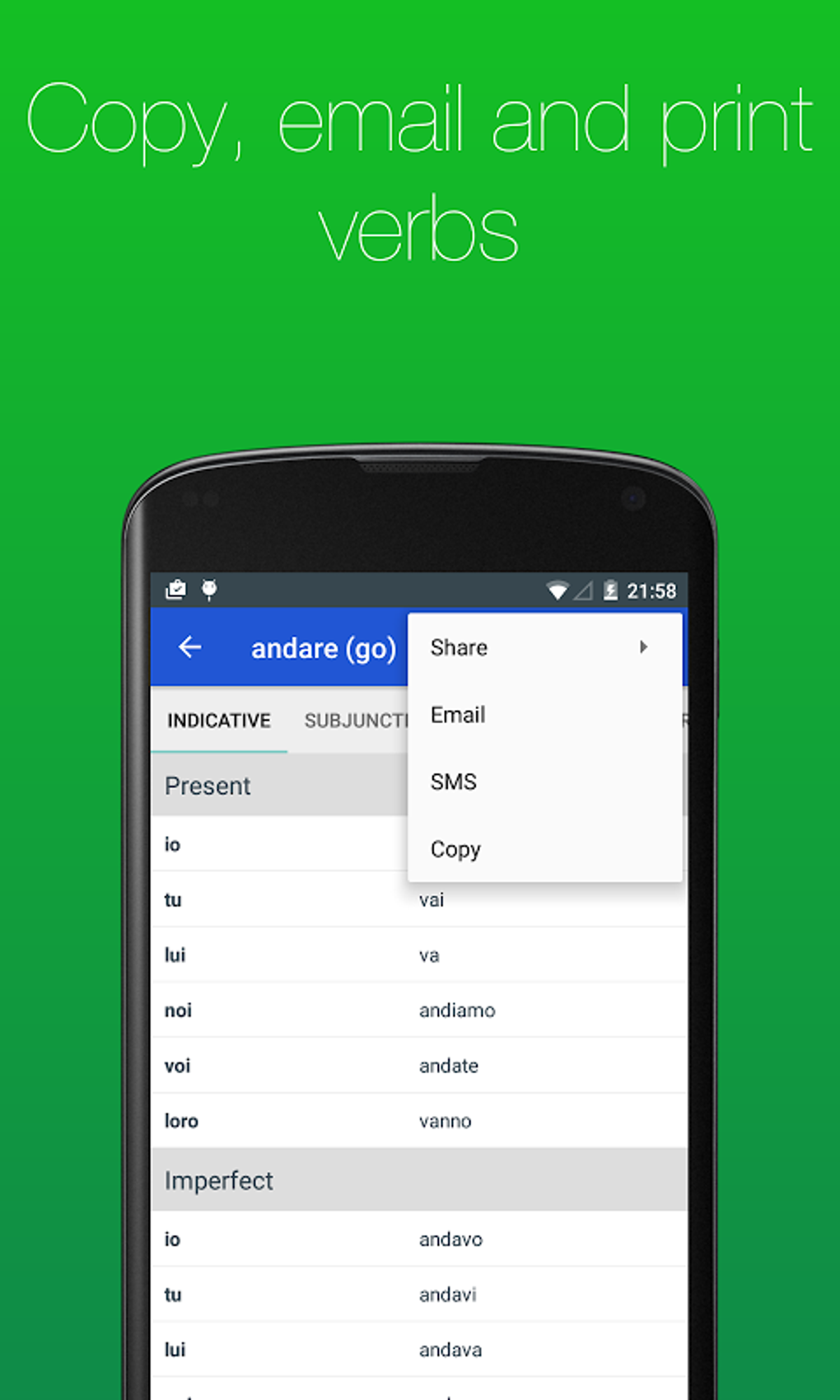 Italian Verb Conjugator APK for Android - Download