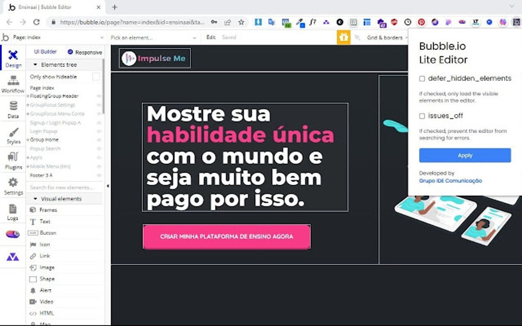 Bubble.io Editor Lite pour Google Chrome - Extension Télécharger
