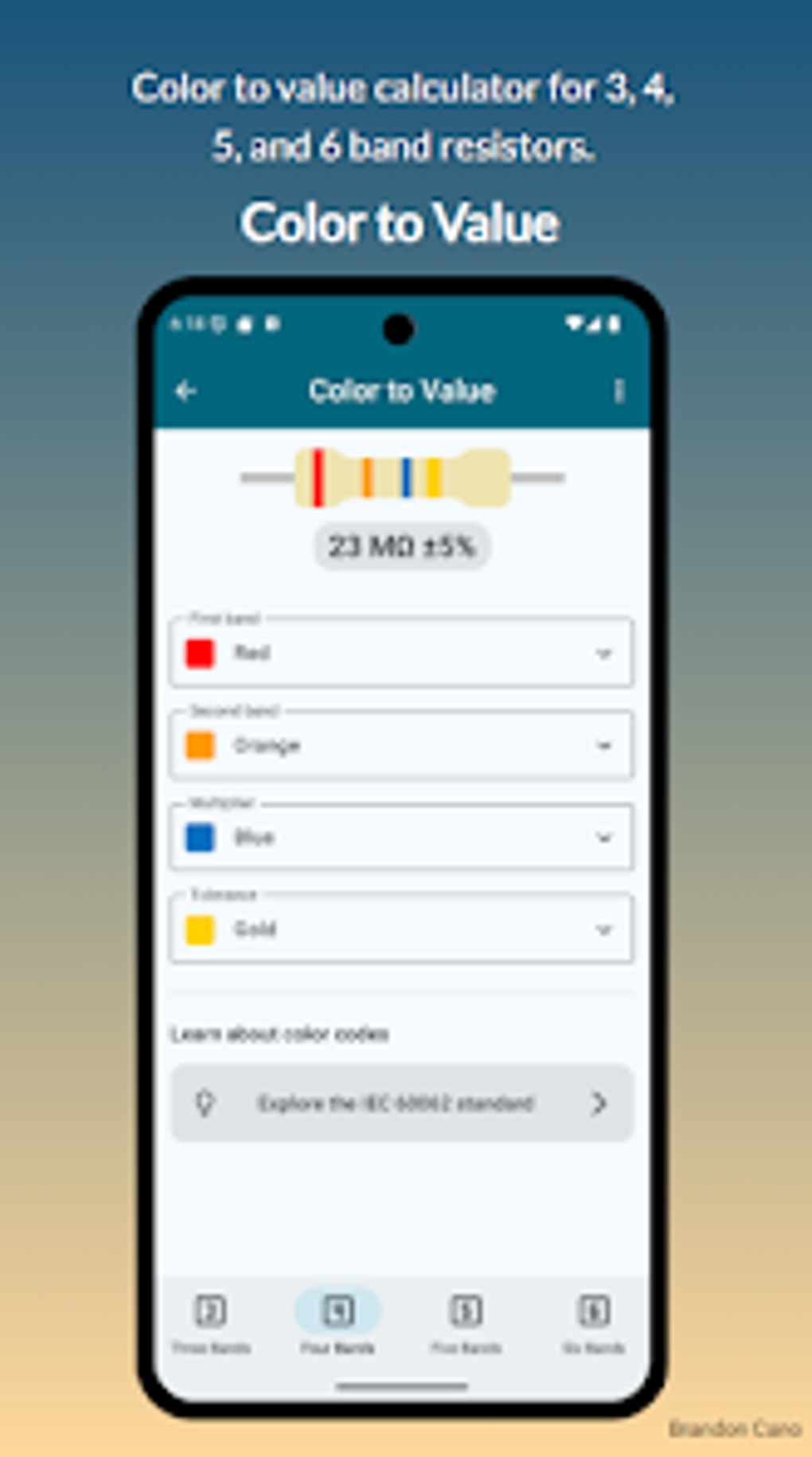 Resistor Color Code Calculator per Android - Download