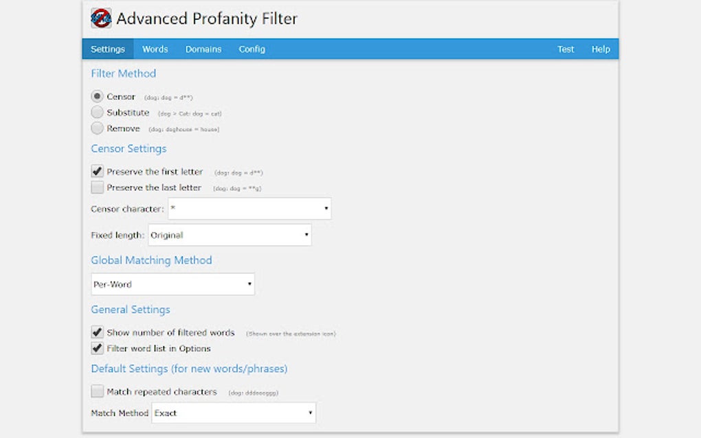 Advanced Profanity Filter for Google Chrome - Extension Download