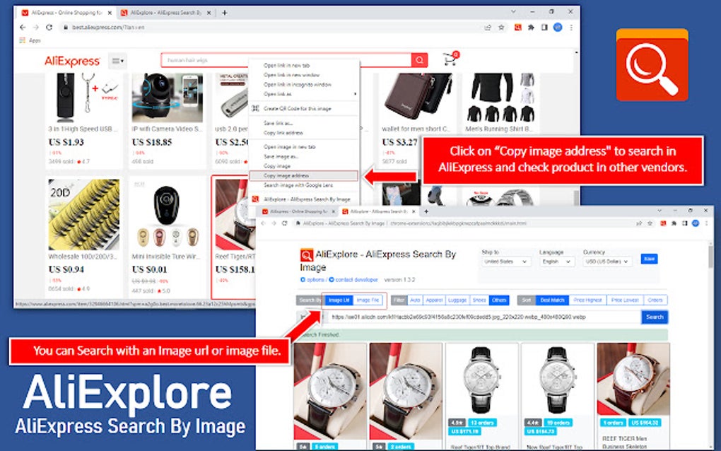 AliExplore - AliExpress Search By Image Google Chrome 용 - 확장 프로그램 다운로드