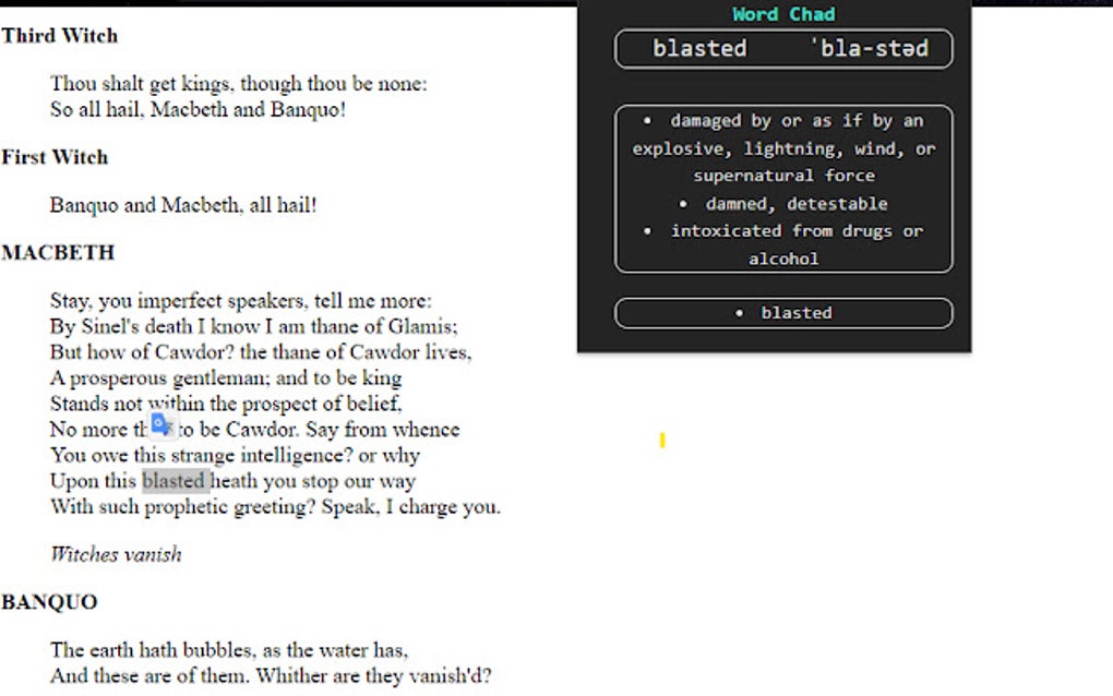 Word Chad Google Chrome için - Eklenti İndir