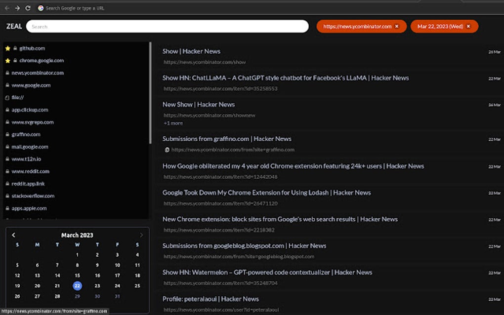 zeal for Google Chrome - Extension Download