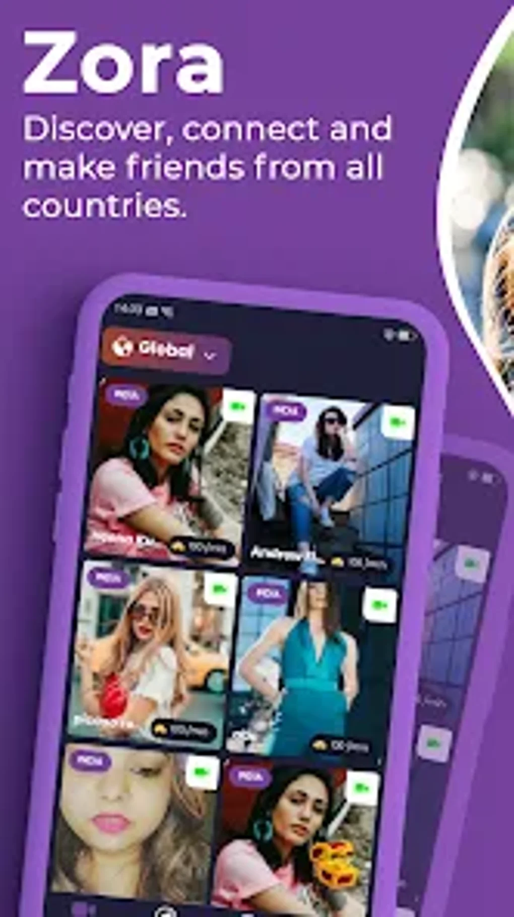 Zora live - Random Video chat for Android - Download