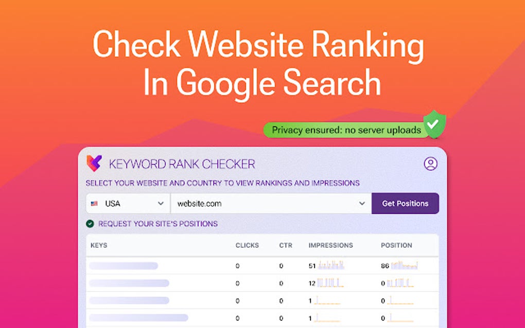 Keyword Rank Checker for Google Chrome - Extension Download