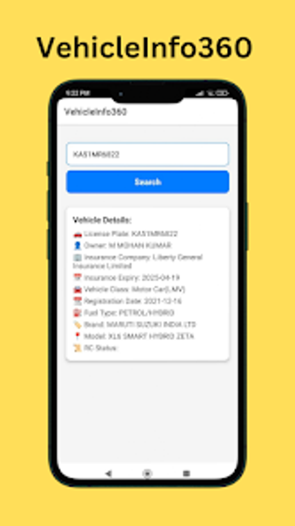 VehicleInfo360 Vehicle RC for Android - Download
