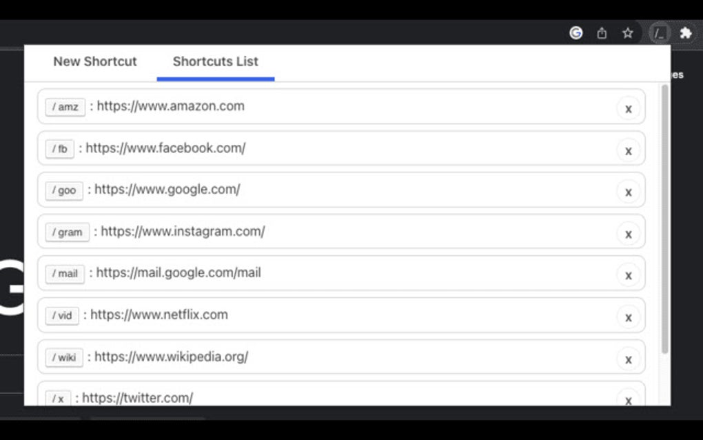 Slash Google Chrome 용 - 확장 프로그램 다운로드